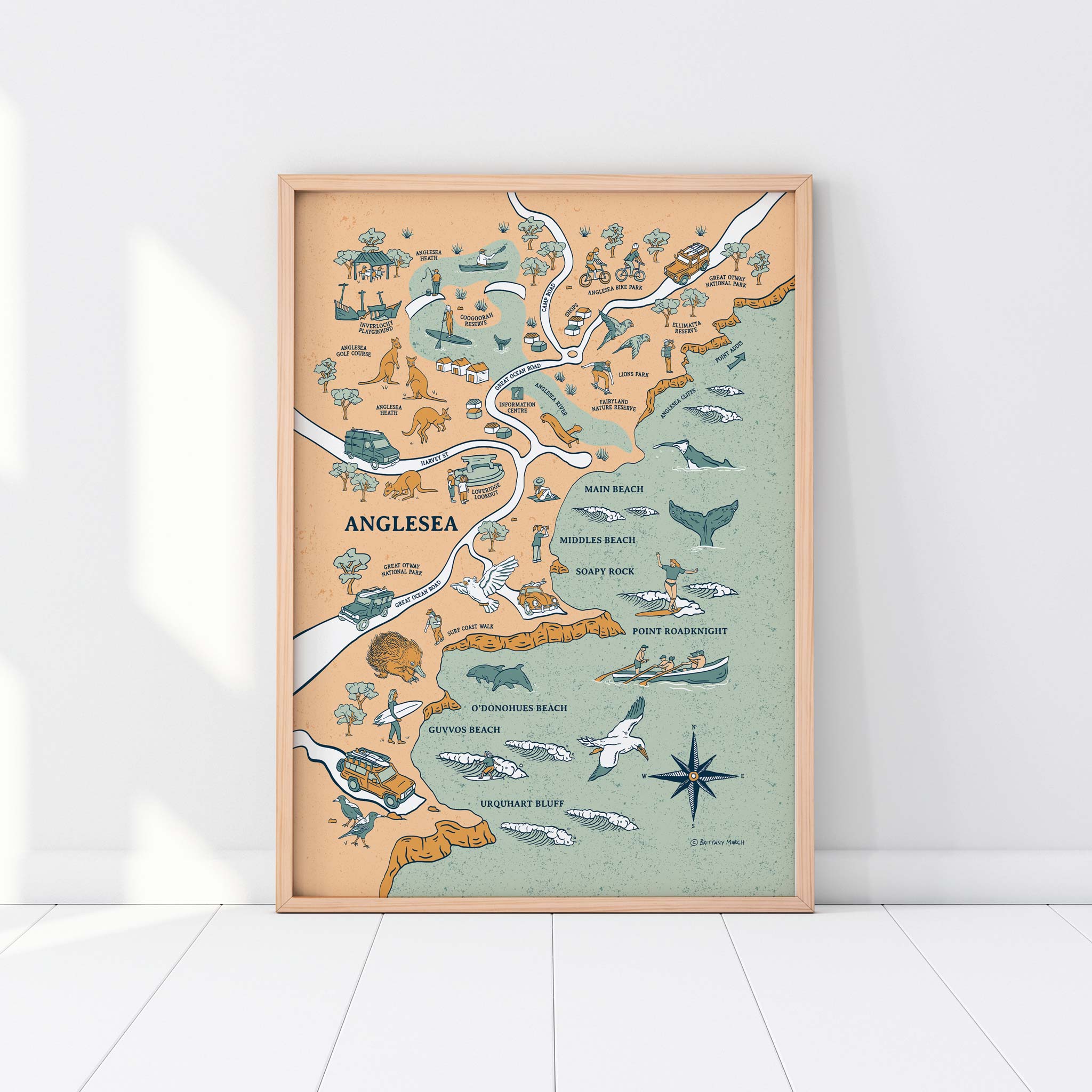 Anglesea | Illustrated Map – Brittany March