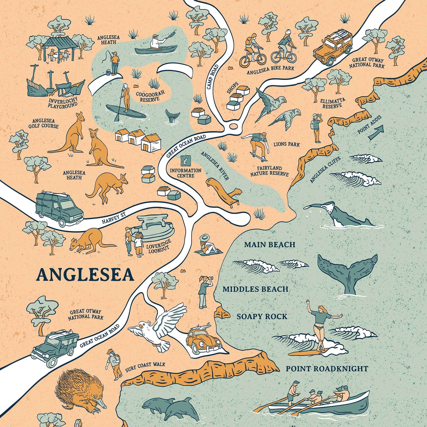 Anglesea | Illustrated Map – Brittany March