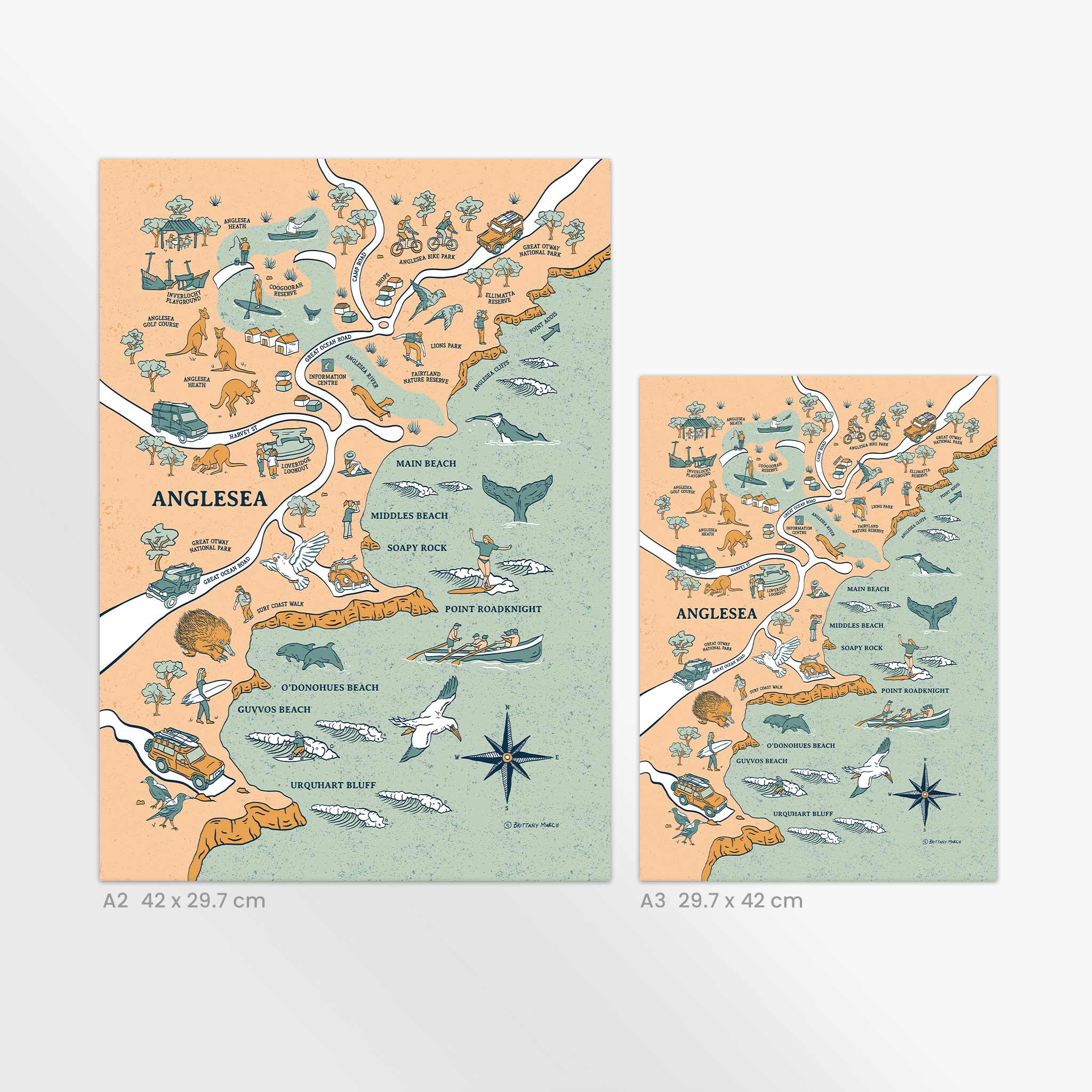 Anglesea | Illustrated Map – Brittany March