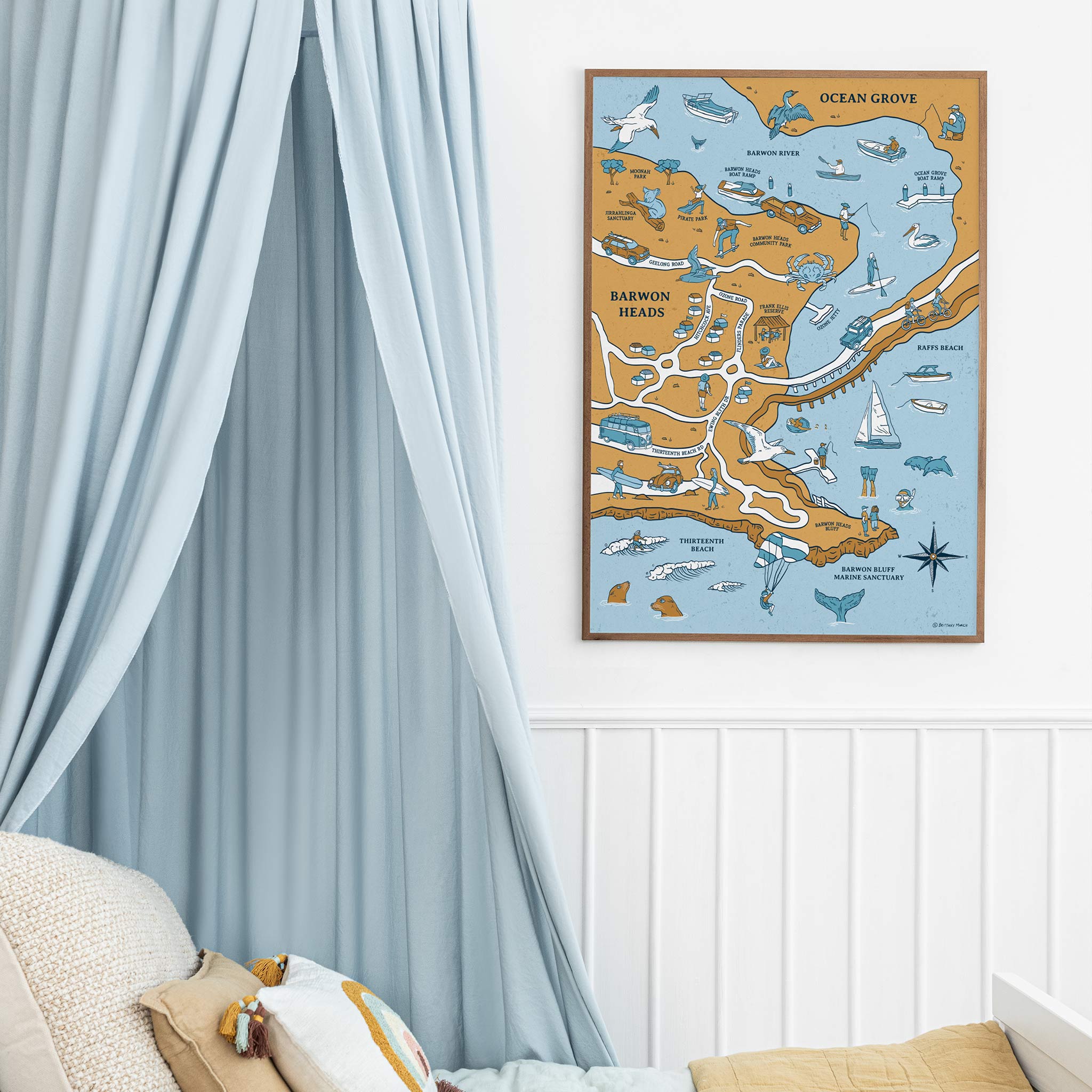 Barwon Heads & Ocean Grove | Illustrated Map – Brittany March