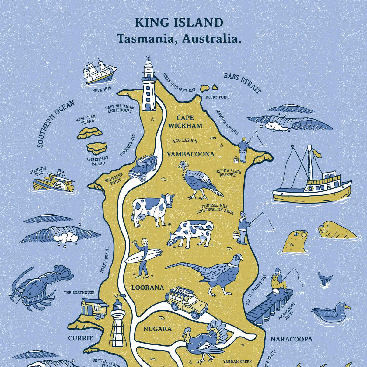 King Island | Illustrated Map – Brittany March