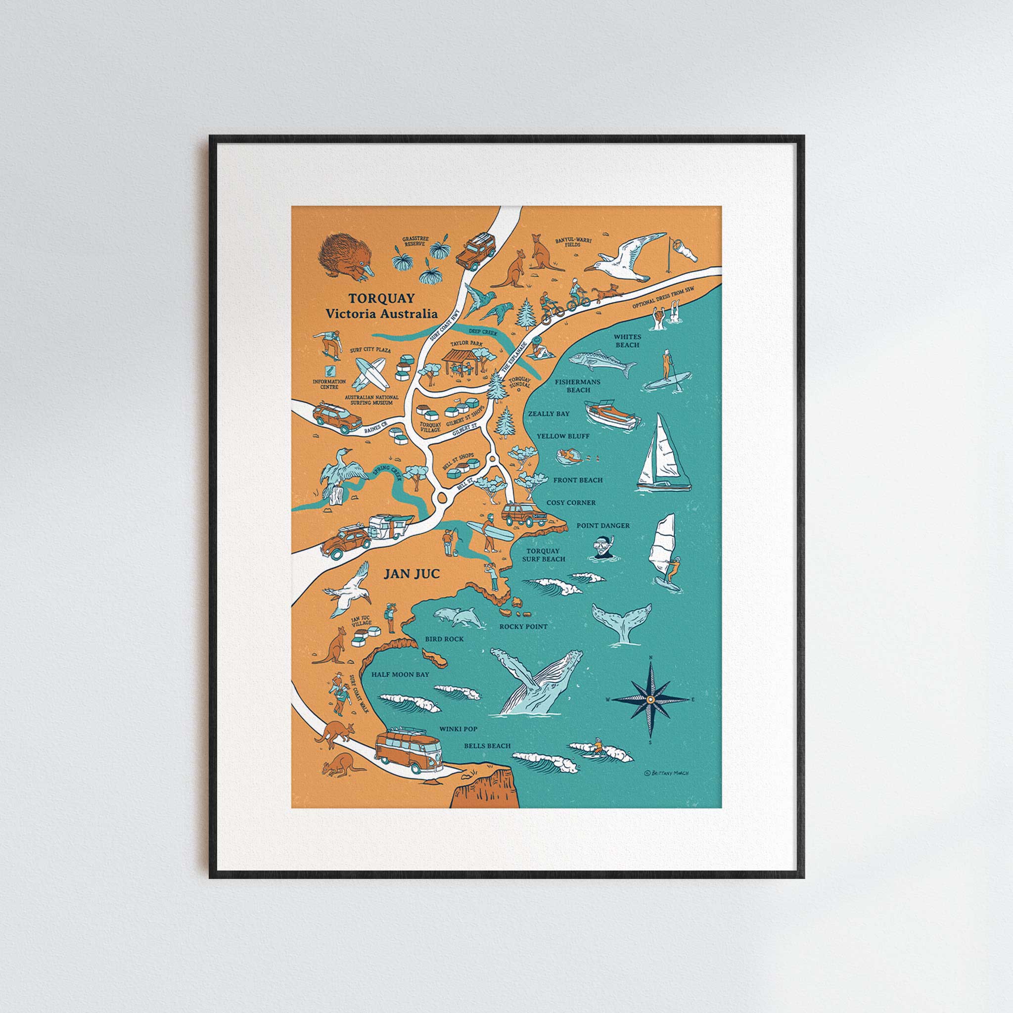 Torquay & Jan Juc | Illustrated Map – Brittany March